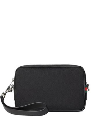 Gucci Hobo Bags - Rectangular Black Fabric Bag With Embossed Pattern - Gr. unisize - in Schwarz - f&uuml;r Damen