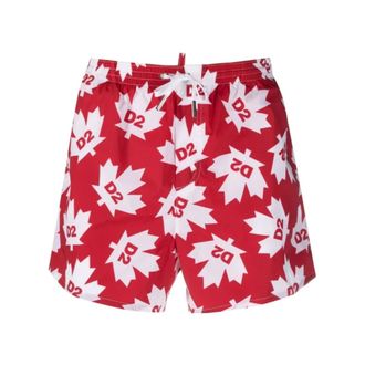Dsquared2 Homme, Maillots de bain, Rouge, Taille: M Boxer Mare Rosso