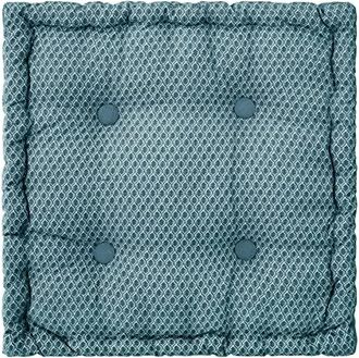 Atmosphera Atmosphera - Coussin de Sol Otto - Coton - Bleu Canard 40x40 cm