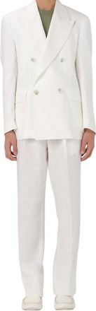 Hev&ograve; Homme, Costumes, Blanc, Taille: S Costume crois&eacute; simple