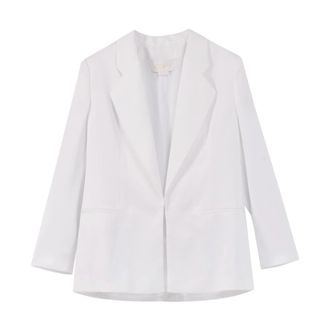 Genny Wei&szlig;e Satin-Ma&szlig;geschneiderte Jacke - - Jackets - Damen - Wei&szlig; - M