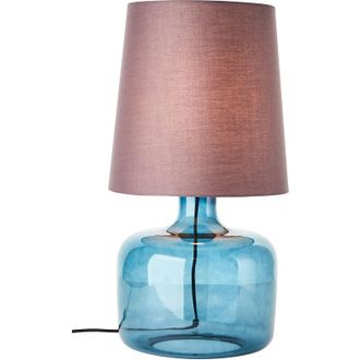 Brilliant Hydra Tischleuchte 57cm taupe/dunkelblau Glas/Textil Schnurzwischenschalter 1x A60, E27, 60 w, Geeignet f&uuml;r Normallampe (nicht enthalten) - Brilliant
