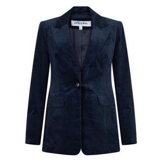 Veronica Beard Livvy Veste Dickey en velours c&ocirc;tel&eacute; - Femme - Vestes - Bleu - Taille: 42 FR