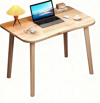 Generic Homeoffice-Schreibtisch, Eckschreibtisch, Tischplatte und Beine aus Massivholz, Schlichter Gaming-Schreibtisch for das Schlafzimmer, geeignet for Stud