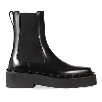 Valentino Garavani Femme, Chaussures, Noir, Taille: 40 EU Rockstud M-Way Chelsea Bottes