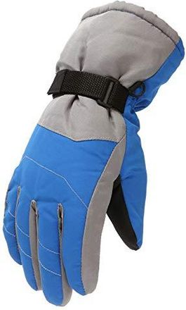 Generic Gants Femme,Gant Homme Hiver,Gants Acrylique Plein Doigt Coton Couche Marche Unisexe (Blue, M)