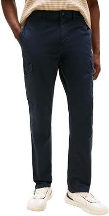 Tommy Hilfiger Pantalon Cargo Homme Denton Twill avec Poches, Bleu (Desert Sky), 32W/32L