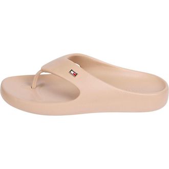 Tommy Hilfiger Damen TH Comfort Beach Sandal Flip Flops, Beige (Meerrettich), 39/40 EU, Beige Meerrettich, 39/40 EU
