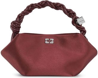 Ganni Bou Mini-Tasche aus Satin - Rot