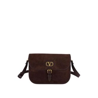 Valentino Garavani Antibes Suede Schultertasche - - Bags - Herren - Braun - ONE SIZE