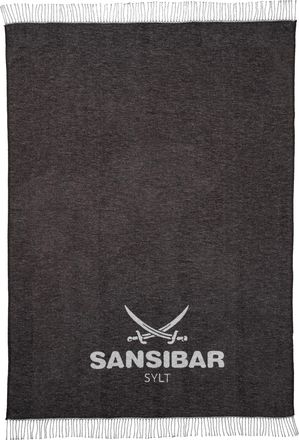 Sansibar Wohndecke mit Fransen Jacquard Scotch Decke Tagesdecke Überwurf 150x200 cm Grau/Weiß