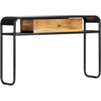 vidaXL Bureau de conception vintage avec structure en fer et tiroir en bois diverses couleurs Couleur : marron noir