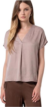 Fracomina Bluse Regular Fit Aus Satin - - Blouses & Shirts - Damen - Rosa - XL