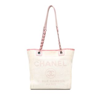 Chanel Pink Mini Canvas Deauville Tote Bag