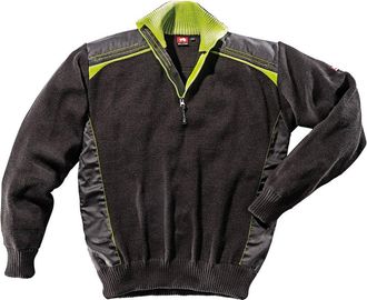 Bullstar Herren Stricktroyer Ultra Pullover, Schwarz (Schwarz-Lime 114), XX-Large