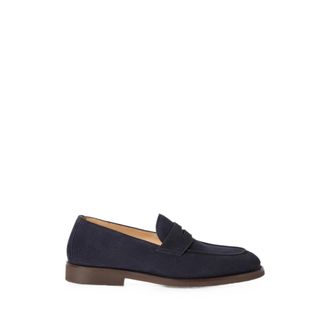 Brunello Cucinelli Suede Penny Loafers