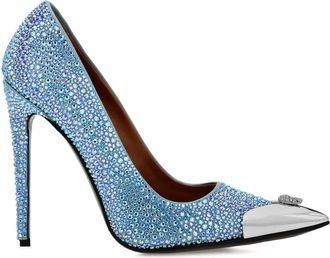 Philipp Plein escarpins Mix Strass - Bleu