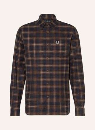 Fred Perry Flanellhemd Regular Fit braun