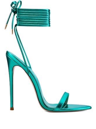 Femme LA sandales London 120 mm à lacets - Vert