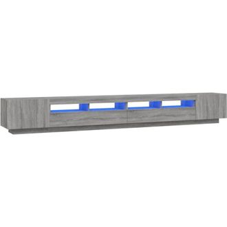 vidaXL Vidaxl - 3-tlg. TV-Schrank-Set LED-Leuchten Grau Sonoma Holzwerkstoff