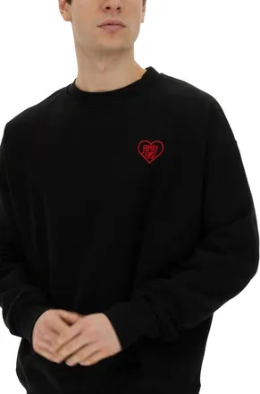 Family Fir$t Milano Heart Embroidered Sweatshirt - Black