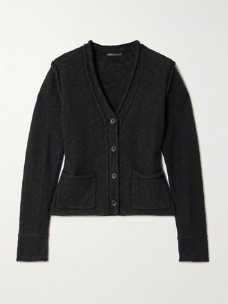 James Perse Cardigan En Coton Et Lin Mélangés - Noir
