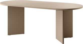 Selsey Esstisch Esszimmertisch Tisch Oval 90 x 204 cm K&uuml;chentisch OVO Cappuccino