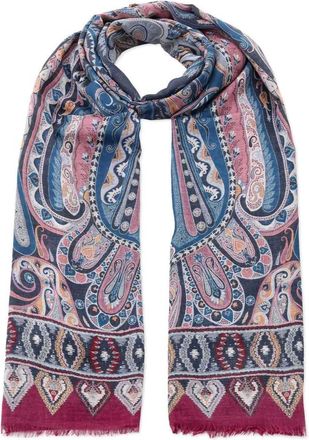 Etro Homme, Accessoires, Multicolore, Taille: ONE Size &Eacute;charpe en cachemire et soie &agrave; motif cachemire