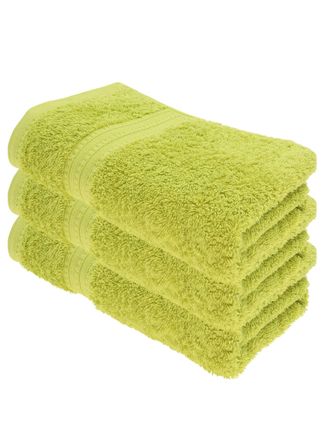 Julie Julsen Bio Duschtuch-Set 3 STK. 70x140 Limette 100% Baumwolle Frotte 550g/m²