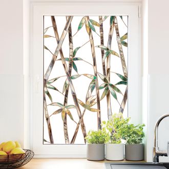 Artscape Artscape Glass Bamboo Sichtschutz-Fensterfolie mit lebendigem Farbdesign, ohne Klebstoff und UV-Schutz, einfach anzubringen und abnehmbar, 61 x 91,4 c