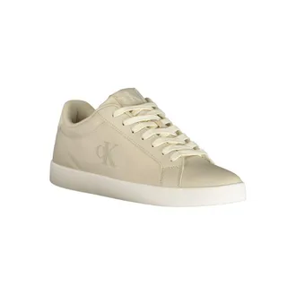 Calvin Klein Logo Lace-Up Sneaker - Beige