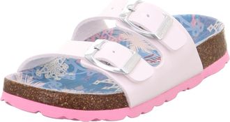 Superfit Fussbettpantoffel 1-800111 Hausschuhe, Weiss/Mehrfarbig 1140, 29 EU