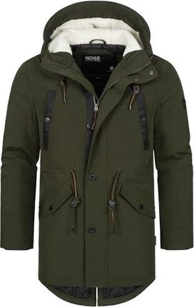 Indicode Hommes INBenicio Coat | Parka à capuche doublée Army M