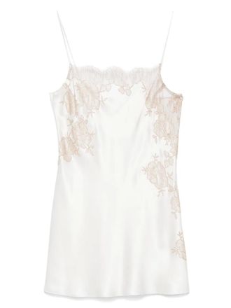 Carine Gilson robe-nuisette en dentelle de Calais-Caudry - Tons neutres