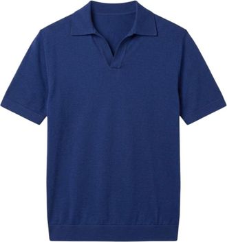 FILIPPO DE LAURENTIIS Homme, Tops, Bleu, Taille: S Polo en Coton Essential