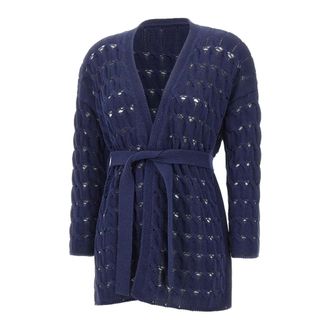 KANGRA Femme, Pulls, Bleu, Taille: 36 FR Cardigan