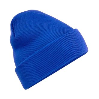 Beechfield Kinder-Acryl-Strickmütze / Beanie, Unisex, für Schule, blau