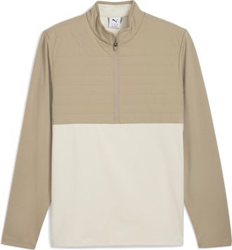 Puma Haut hybride de golf &agrave; col zipp&eacute; CLOUDSPUN Homme, V&ecirc;tements, Beige, XXL