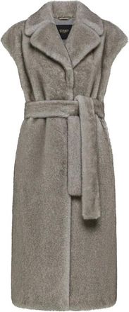 Seventy Femme, Vestes, Gris, Taille: 34 FR Vestes en Fausse Fourrure et Shearling Élégantes