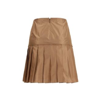 Fendi Womens Brown Silk Mini Skirt