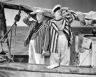 Generic Saps at Sea (1940) Laurel & Hardy, Stan Lorbeer, Oliver Hardy Foto 25,4 x 20,3 cm