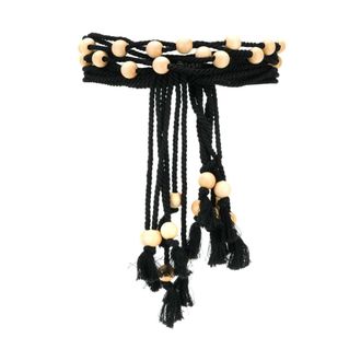 Philosophy di Lorenzo Serafini Baumwollg&uuml;rtel mit Perlen-Seil-Design - - Accessories - Damen - Schwarzk - 2XS