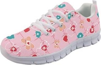 Coloranimal Baskets plates légères en maille aérée pour femme, Pink Medical, 37 EU