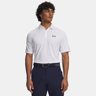 Under Armour Matchplay Polo f&uuml;r Herren Wei&szlig; / Pitch Grau XXL