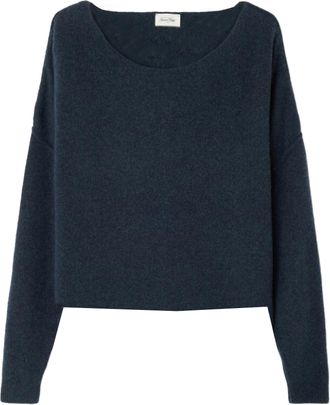 American Vintage Oversized Pullover DAMSVILLE mit Wolle M-L Blau