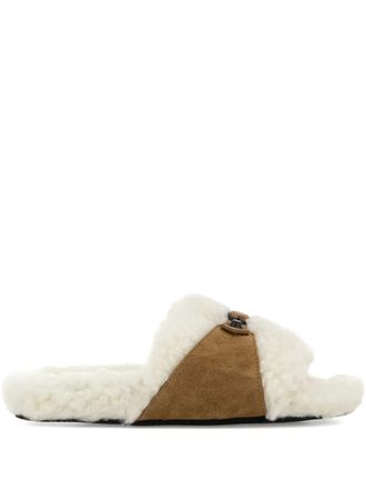 Balenciaga sandales en daim - Blanc