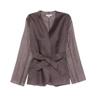 Antonelli Femme, Vestes, Violet, Taille: 38 FR Giacca cintura Elia