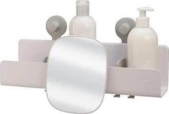 Joseph Joseph EasyStore Self-Draining Large shower shelf with removable mirror - White