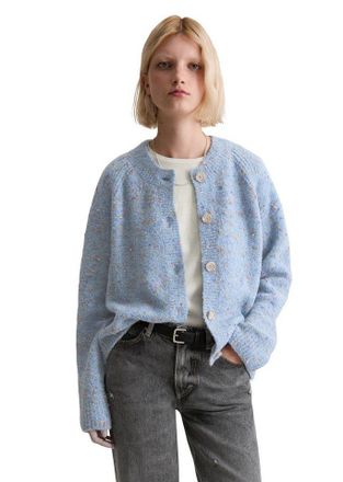 Marc O'Polo Denim Strickjacke Boucl&eacute;, relaxed fit, aus Schurwolle-Viskose-Mix