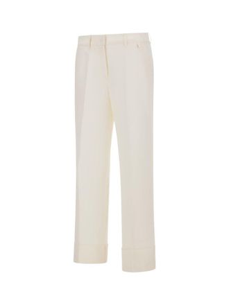 Herno Womens Trousers White Linen